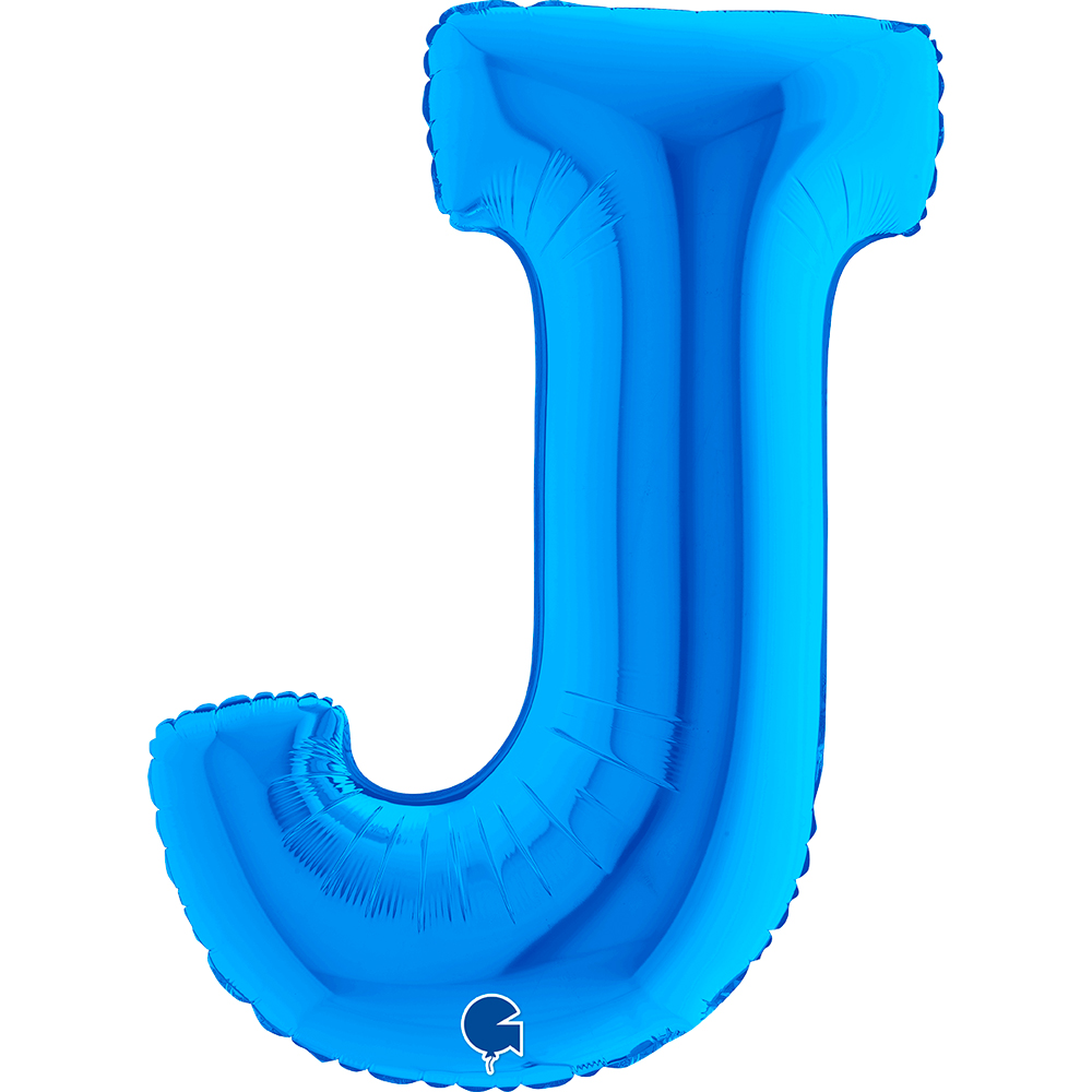 Balloon Letter J Blue 40inc blue